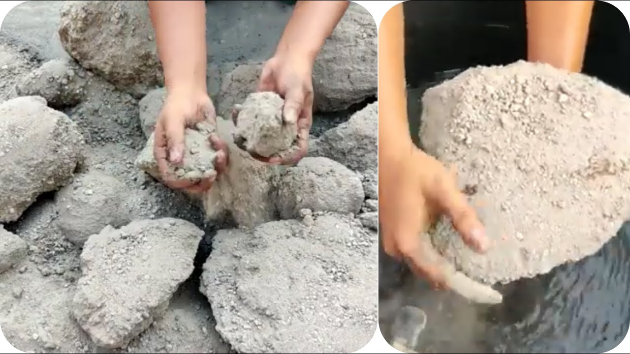 Dry floor and water crumbing #cement #sandcement #charcoalashes - YouTube