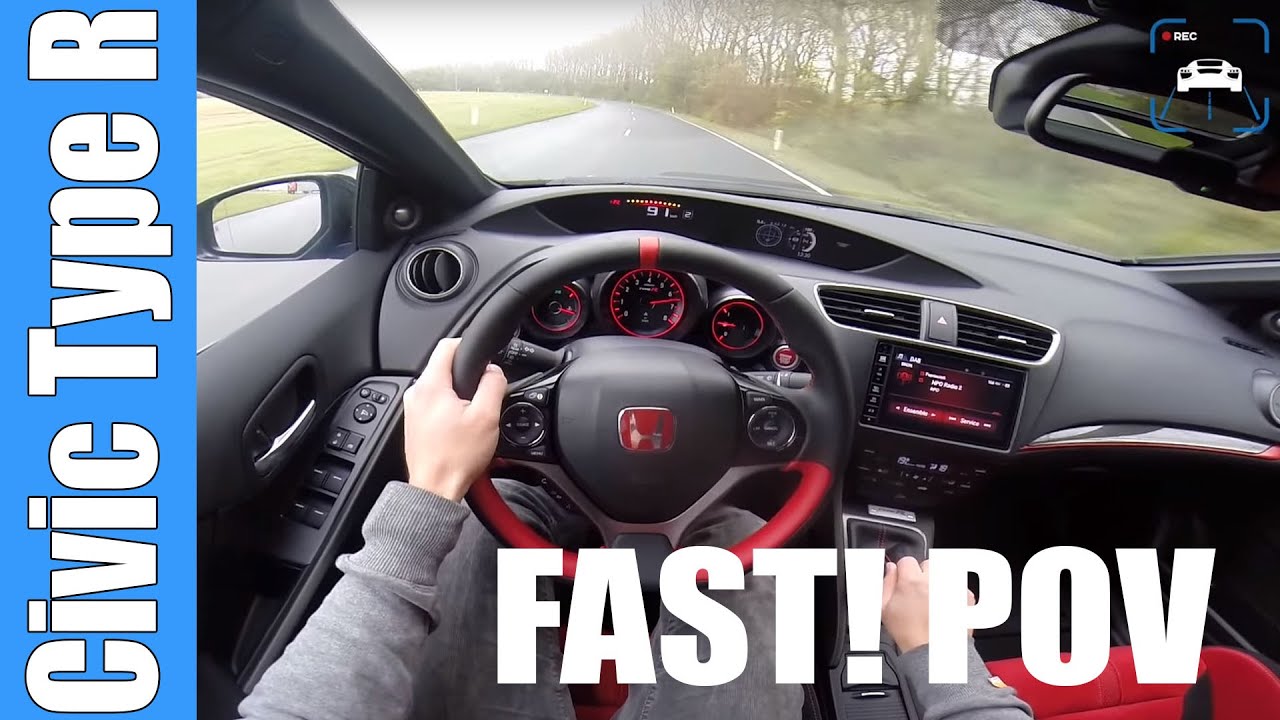 POV 2016 Honda Civic Type R FAST! Acceleration Onboard Test Drive - YouTube
