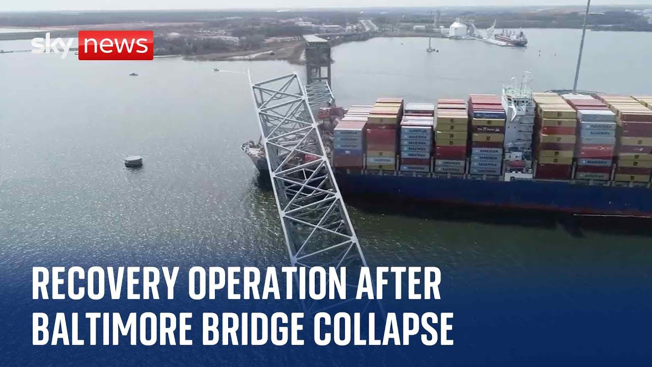 Recovery operation begins after Baltimore bridge collapse and six ...