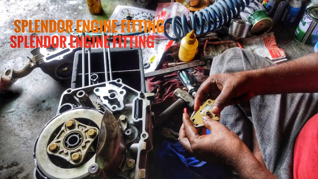 Splendor bike engine fitting | Part 2 😄🔥complete full enjoy fitting ...