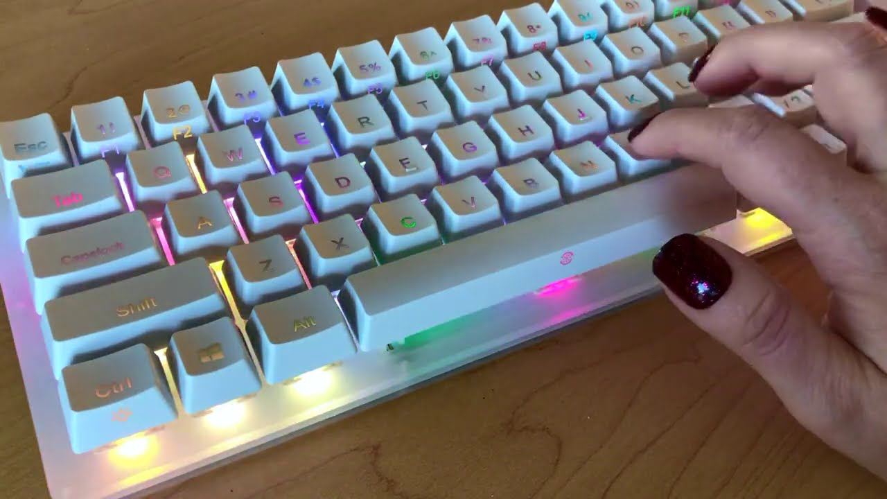 Typing ASMR Womier Mechanical Keyboard Therapy Blue Switches Short ...