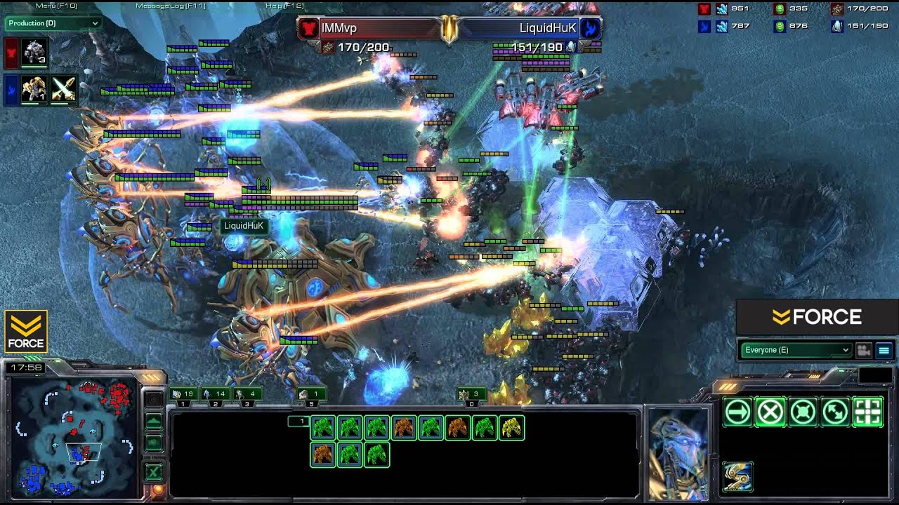 StarCraft 2 - Huk [P] vs IMMVP [T] - Commentary - YouTube