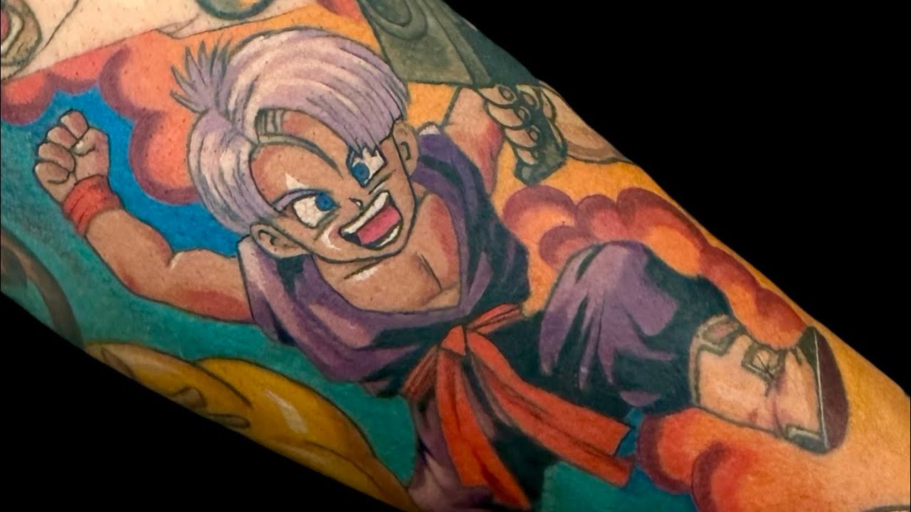DRAGON BALL TATTOO LEG - YouTube