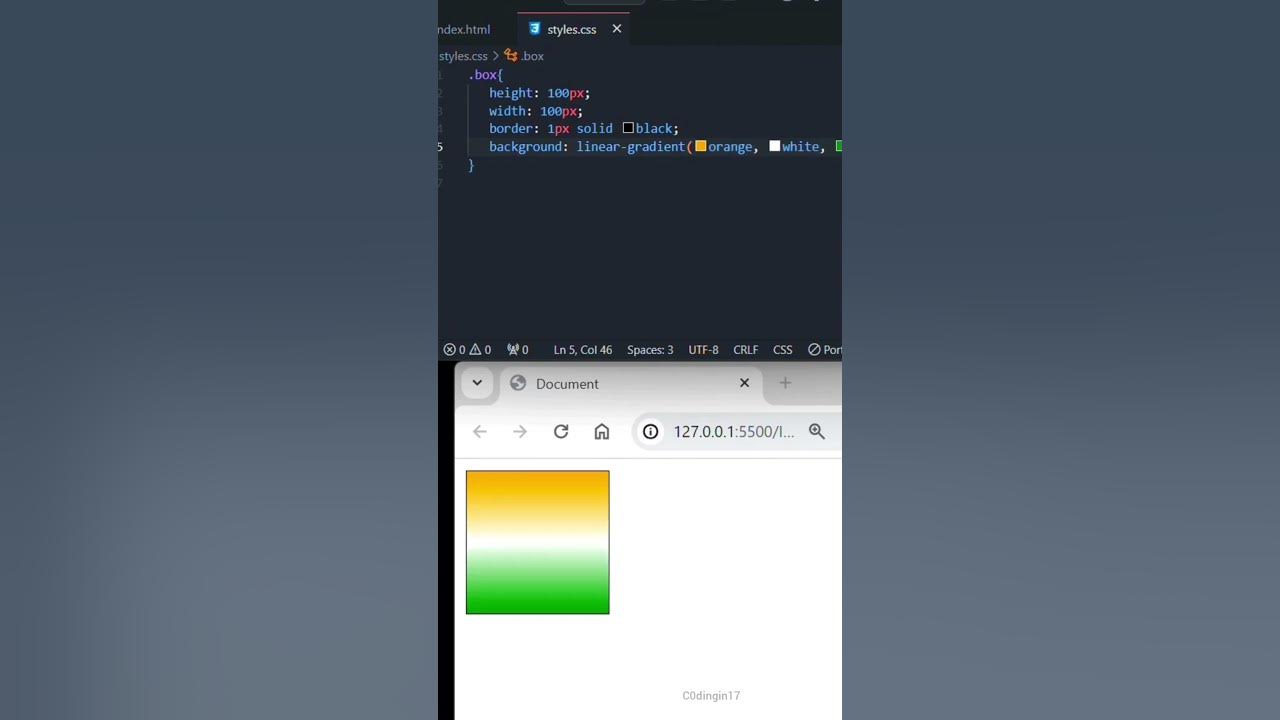 Linear Gradient In Css Css Series Prat 28codingin17 Css Shorts