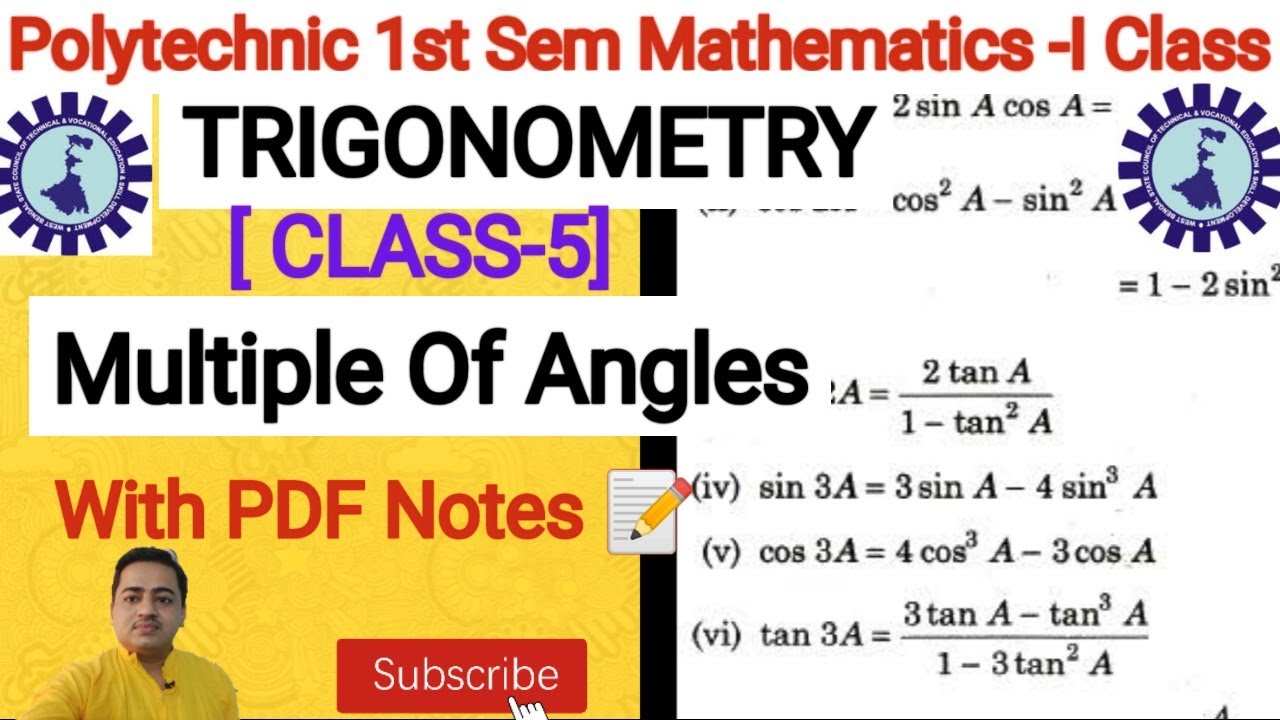 #Diploma 1st sem ( All Branch)||Multiple Of Angle ||Trigonometry ...