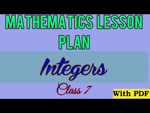 Lesson plan on integers| B.Ed lesson plan | microteaching lessonplan ...