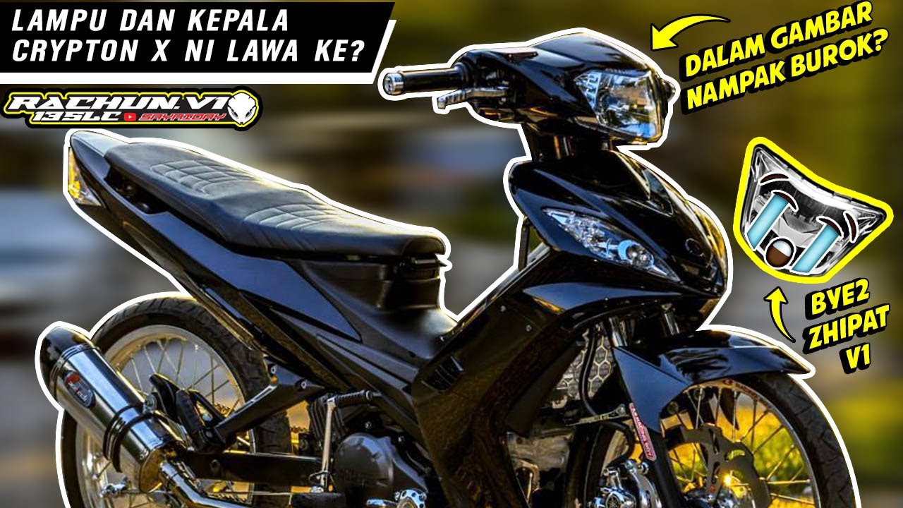 Bye Zhipat | Lampu Kepala Crypton X 135 Masuk Yamaha LC135 V1 - YouTube