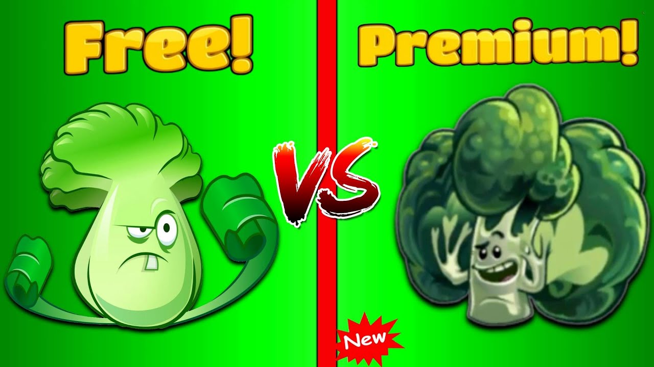 PVZ 2 - New Plant Blockoli Vs Bonk Choy - Premium vs Free! Who Will Win ...