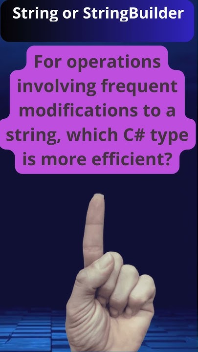 Choosing Between String and StringBuilder in C# - YouTube