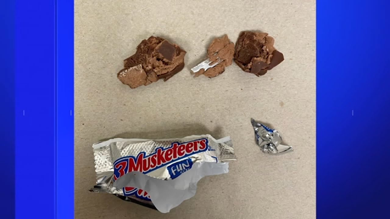 Blade found in Halloween candy on Long Island - YouTube