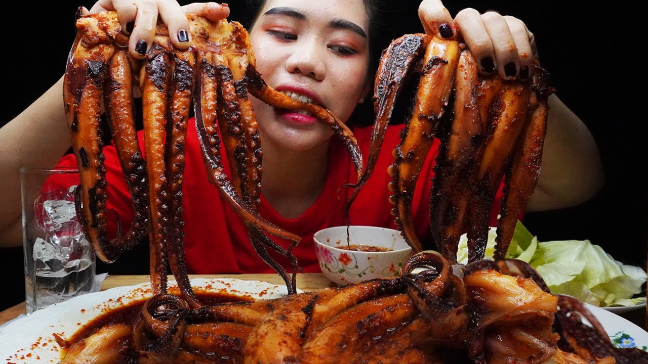 ASMR Mukbang Seafood,Octopus | Eating Show - YouTube