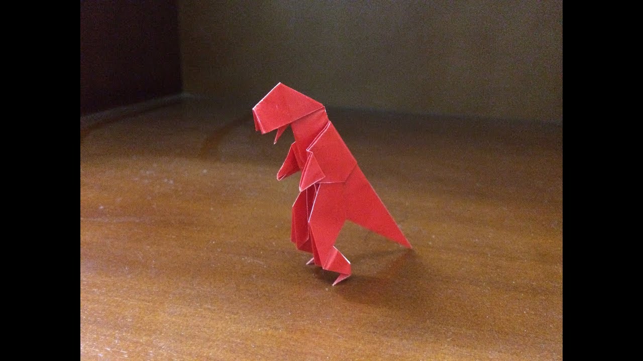 Origami Dinosaur T-Rex easy - YouTube