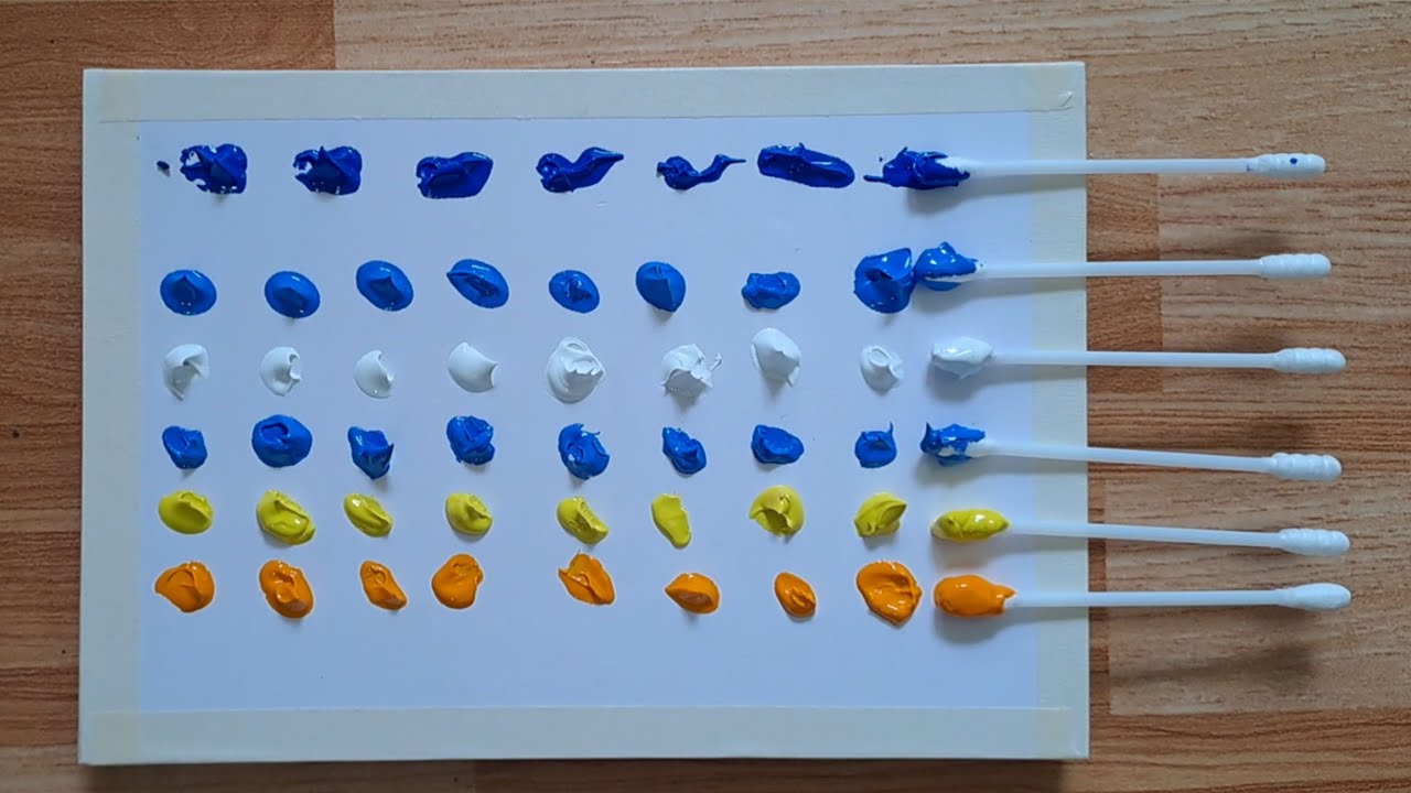 Painting with a cotton swab | Easy acrylic painting techniques ...