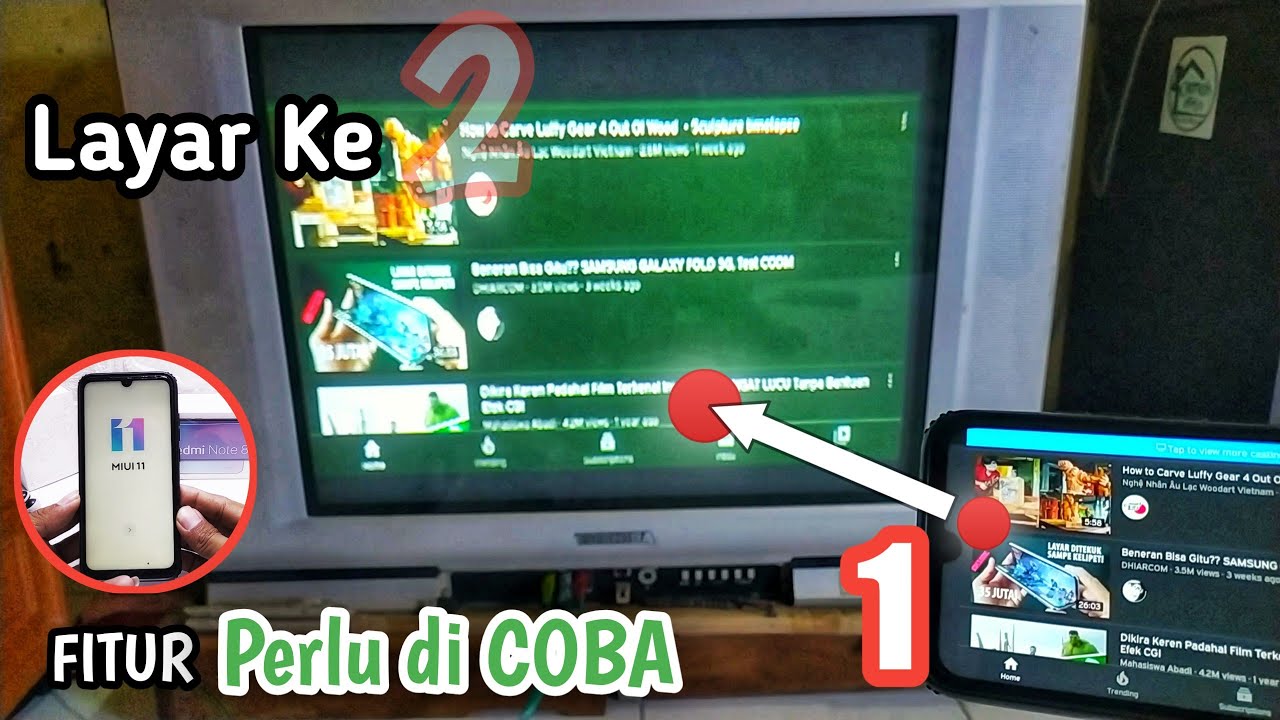 CARA MENGHUBUNGKAN HP DENGAN TELEVISI TABUNGJADUL || TEST FITUR MIUI ...
