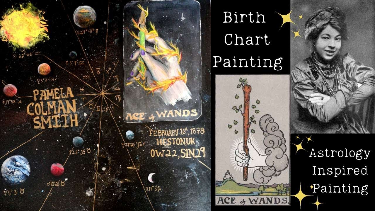 Painting Pamela Colman Smith's Birth Chart | Astrological Painting ...