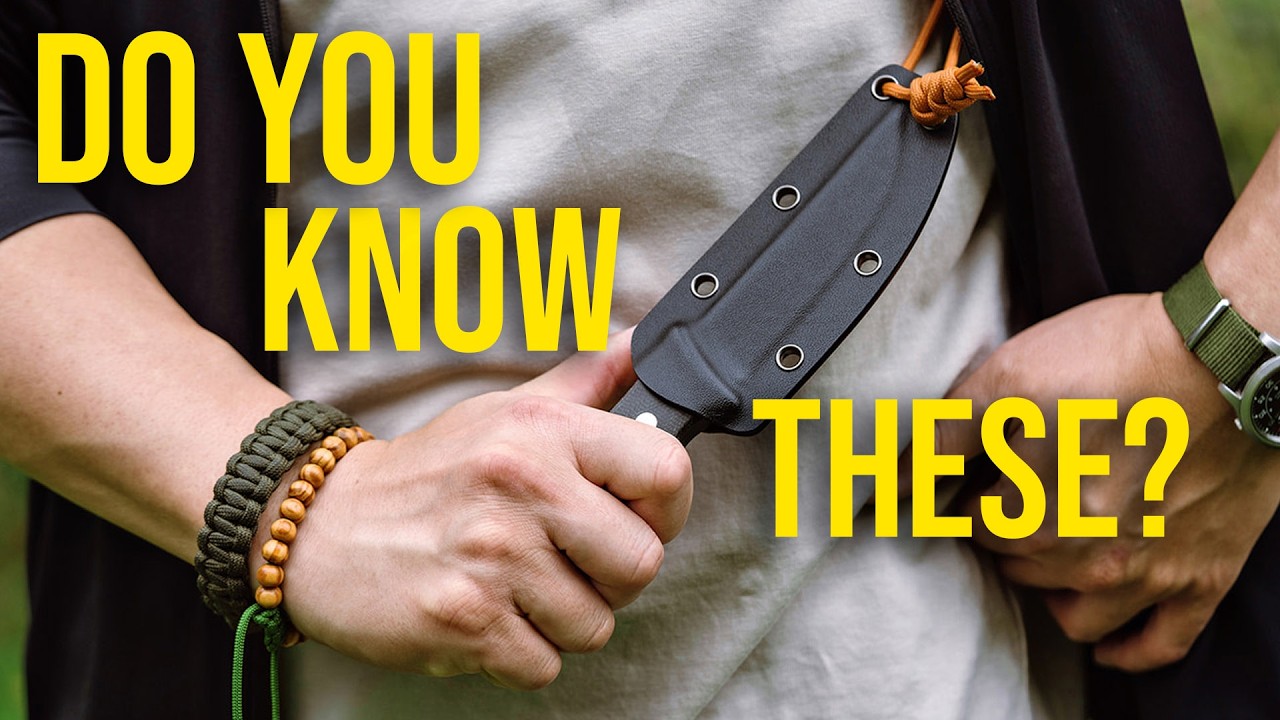 5 Ways To Carry Fixed Blades With PARACORD - YouTube