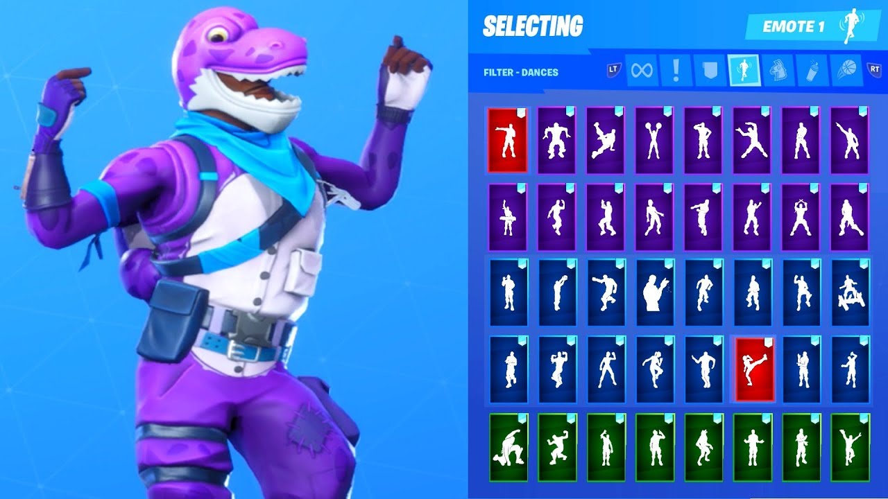 🔥 *NEW* Fortnite Bronto Skin Showcase with All Dances & Emotes Season ...
