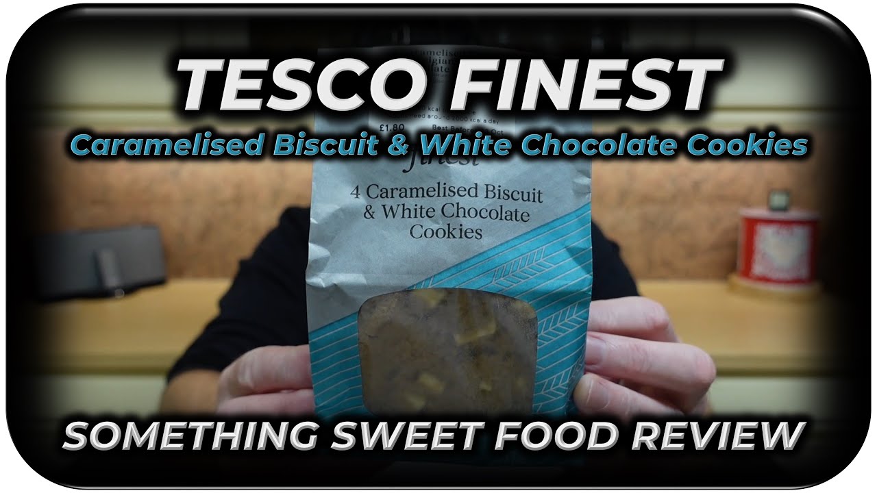 Tesco Finest Caramelised Biscuit & White Chocolate Cookies REVIEW - YouTube