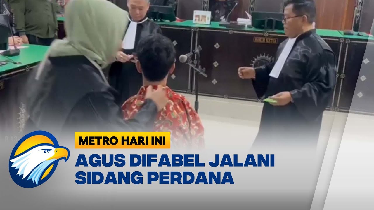 Agus Difabel Jalani Sidang Perdana - [Metro Hari Ini] - YouTube