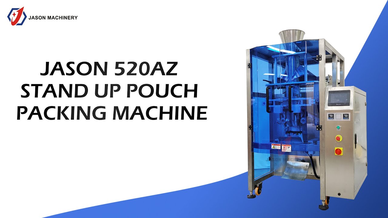 JASON 520AZ STAND UP BAG FOOD GRANULE PACKING MACHINE - YouTube