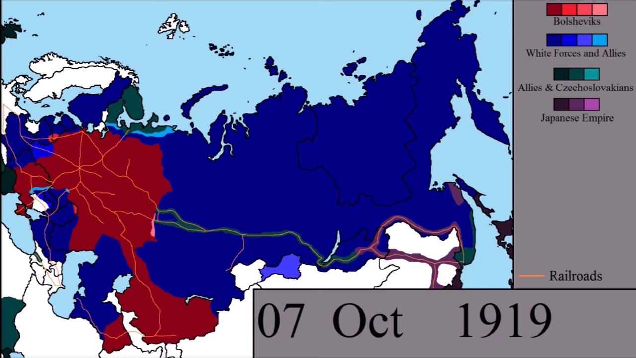 Russian empire Civil war I Communism every day and year - YouTube