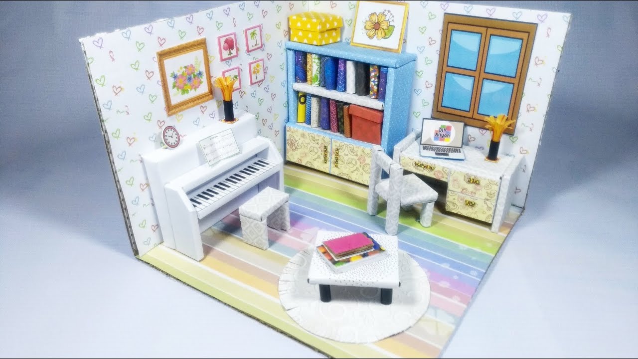 Study Room | DIY Cardboard | Miniature Homework Spaces and Study Room ...