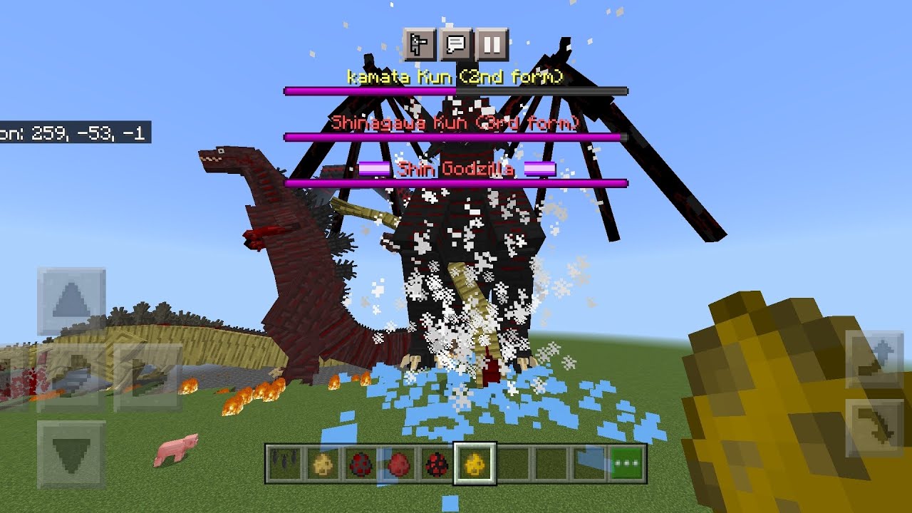 Shin Godzilla Fighting Mod In Minecraft PE ADDON - YouTube