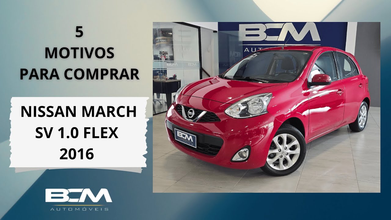 NISSAN MARCH SV ANO 2016. Ele é bonito econômico e espaçoso. é com ...