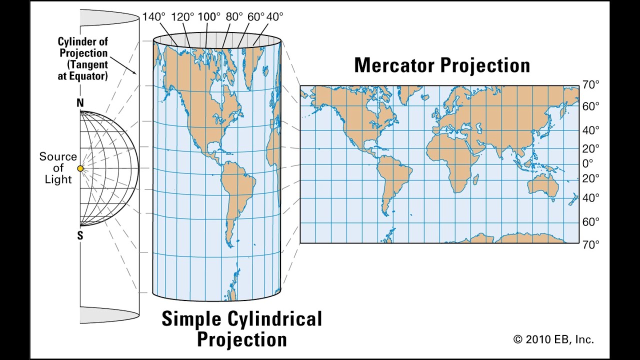 Basic Explanation of the Distortion of the Mercator Map - YouTube
