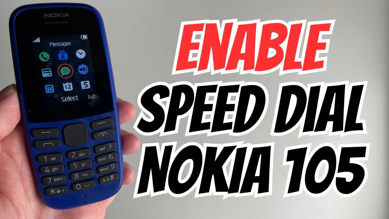 How to Enable Speed dial in Nokia 105 Mobile - YouTube