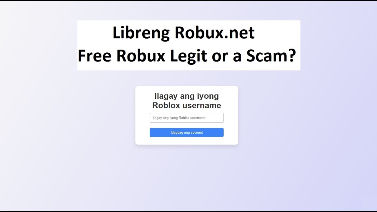 Libreng Robux.net – Free Robux Legit or a Scam? - YouTube