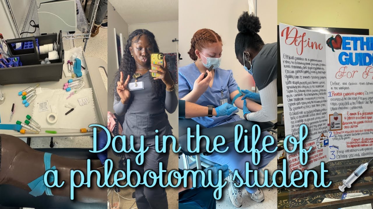 A DETAILED DAY IN THE LIFE OF A PHLEBOTOMY STUDENT🩸🩺| HAND STICKS ...