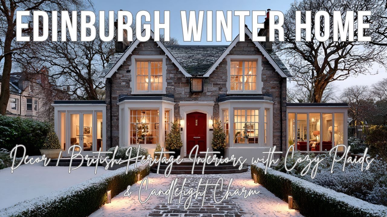 Edinburgh Winter Home Decor British Heritage Interiors with Cozy Plaids ...