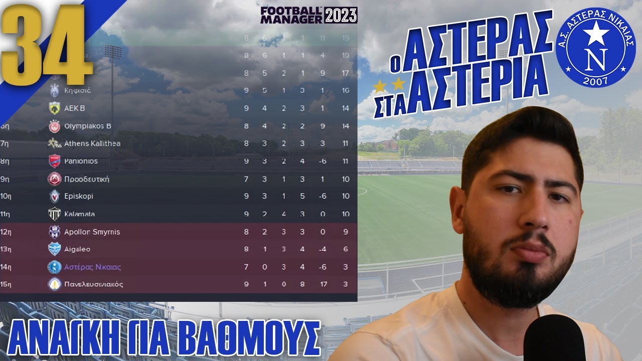 Ο ΑΣΤΕΡΑΣ ΣΤΑ ΑΣΤΕΡΙΑ | ΕΠ. 34 | ΑΝΑΓΚΗ ΓΙΑ ΒΑΘΜΟΥΣ | Football Manager ...