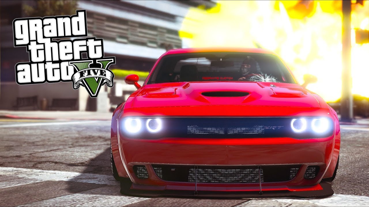GTA 5 - Evade Ep29 - Challenger Hellcat with Mini Nuke Mod!! - YouTube