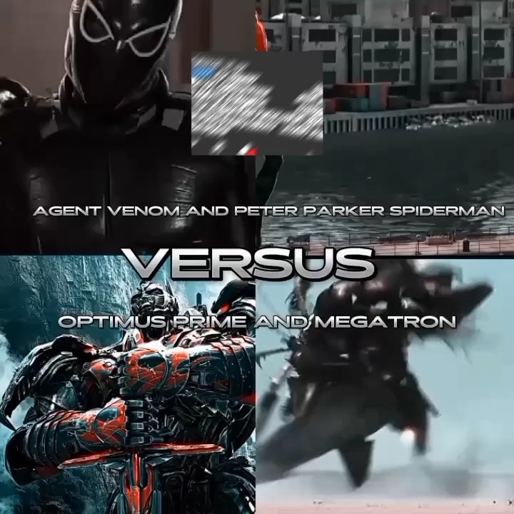 OPTIMUS PRIME AND MEGATRON VS SPIDERMAN AND AGENT VENOM #transformers # ...