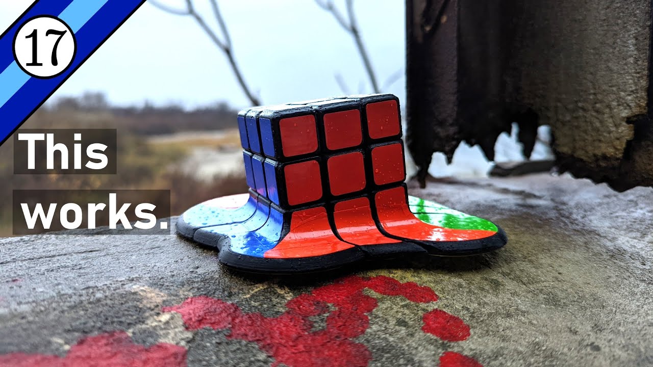 Melting Rubik's Cube - YouTube
