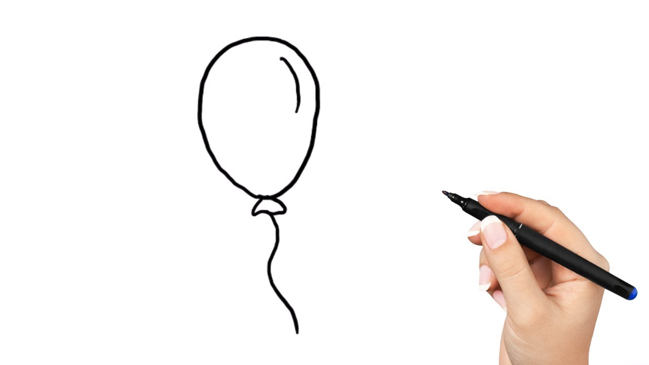how to draw balloon | Easy drawing for kids - YouTube