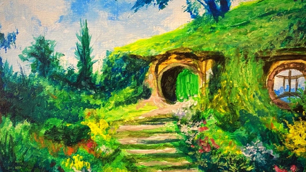 The Shire, Middle Earth Painting #134 - YouTube