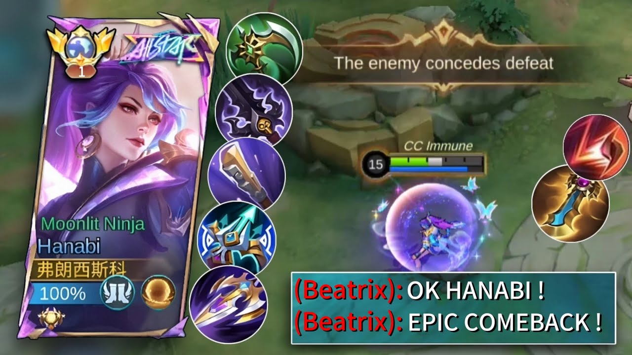 EPIC COMEBACK HANABI🤫BEST BUILD FULL ATTACK SPEED AND PENETRATION ITEMS ...