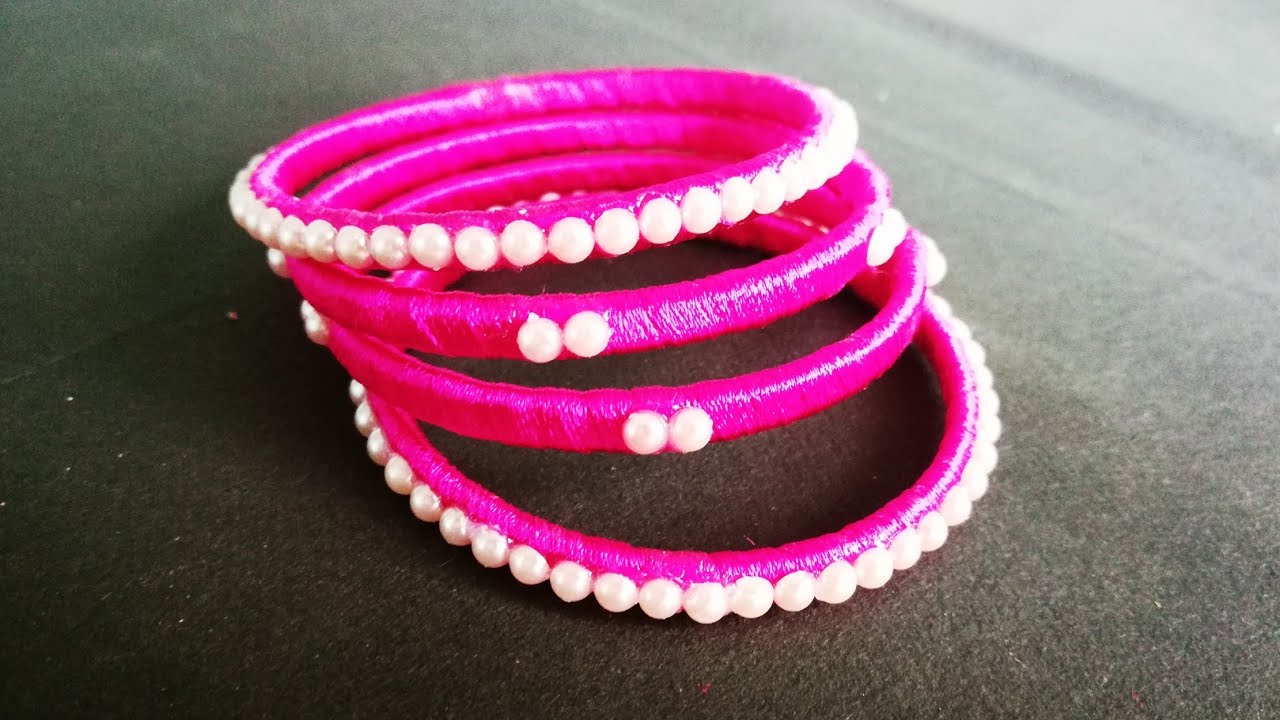 DIY / Silk Thread Bangles new design by Sangeeta - YouTube