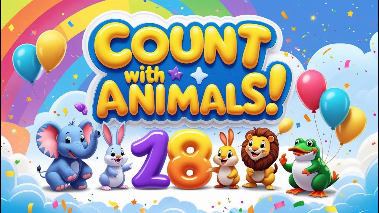 Count from 1 to 10 with Cute Animals 🐘 | Fun Learning for Kids ...