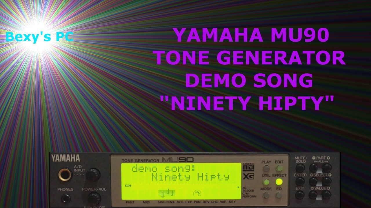 YAMAHA MU90 DEMO SONG "NINETY HIPTY" - YouTube