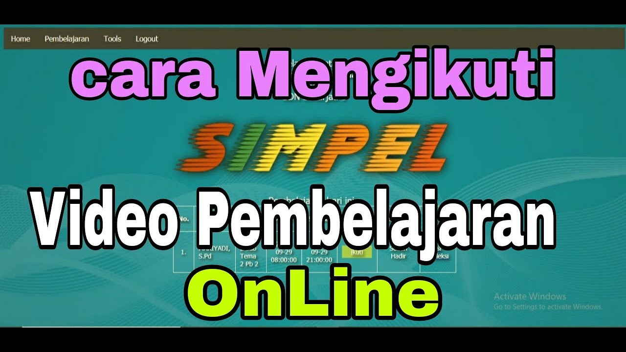 Cara Mengikuti Pembelajaran Online Melalui Aplikasi Simpel, login di ...