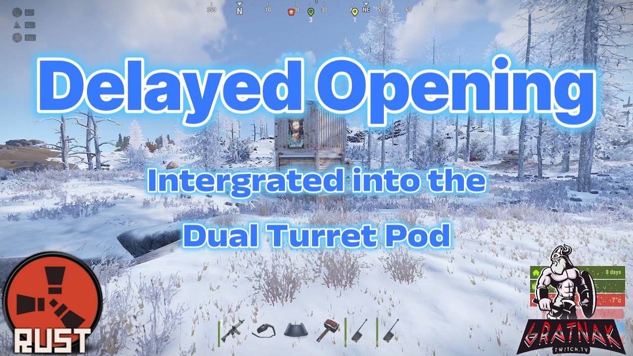 RUST: Integrating Delayed Door Opening into Dual Turret Pod - YouTube