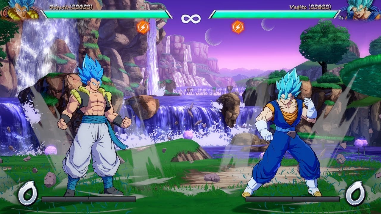 Dragon Ball FighterZ - Gogeta Blue Vs Vegito Blue DLC Gameplay (English ...