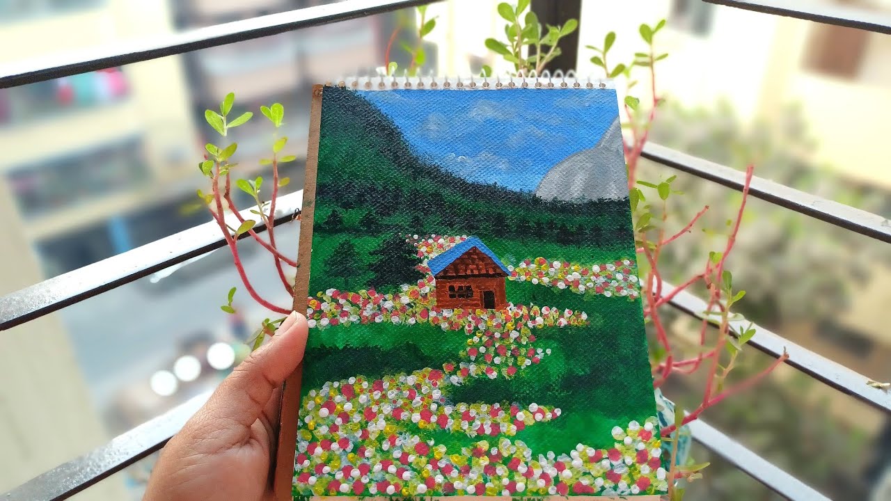 Easy Landscape Painting... #painting #art #acrylicpainting #satisfying ...