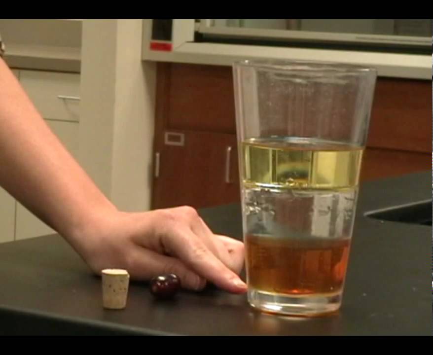 Liquid density column - YouTube