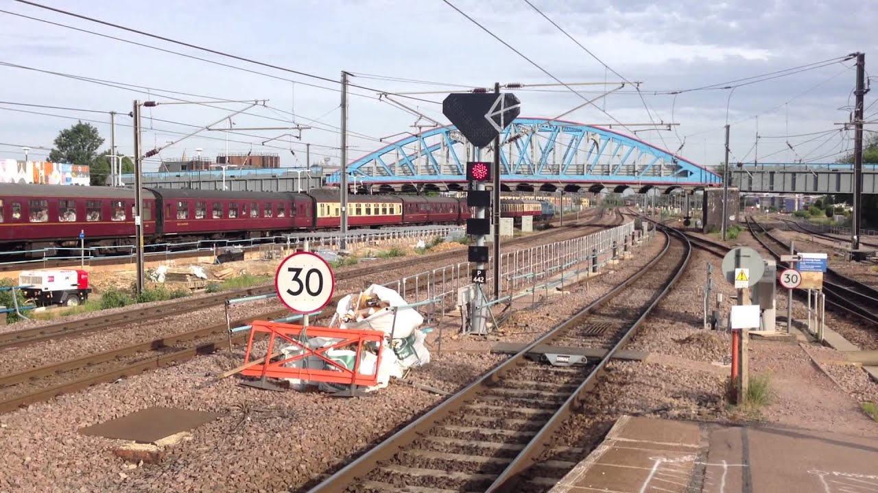 Mallard Steam Train at Peterborough Railway Station - YouTube