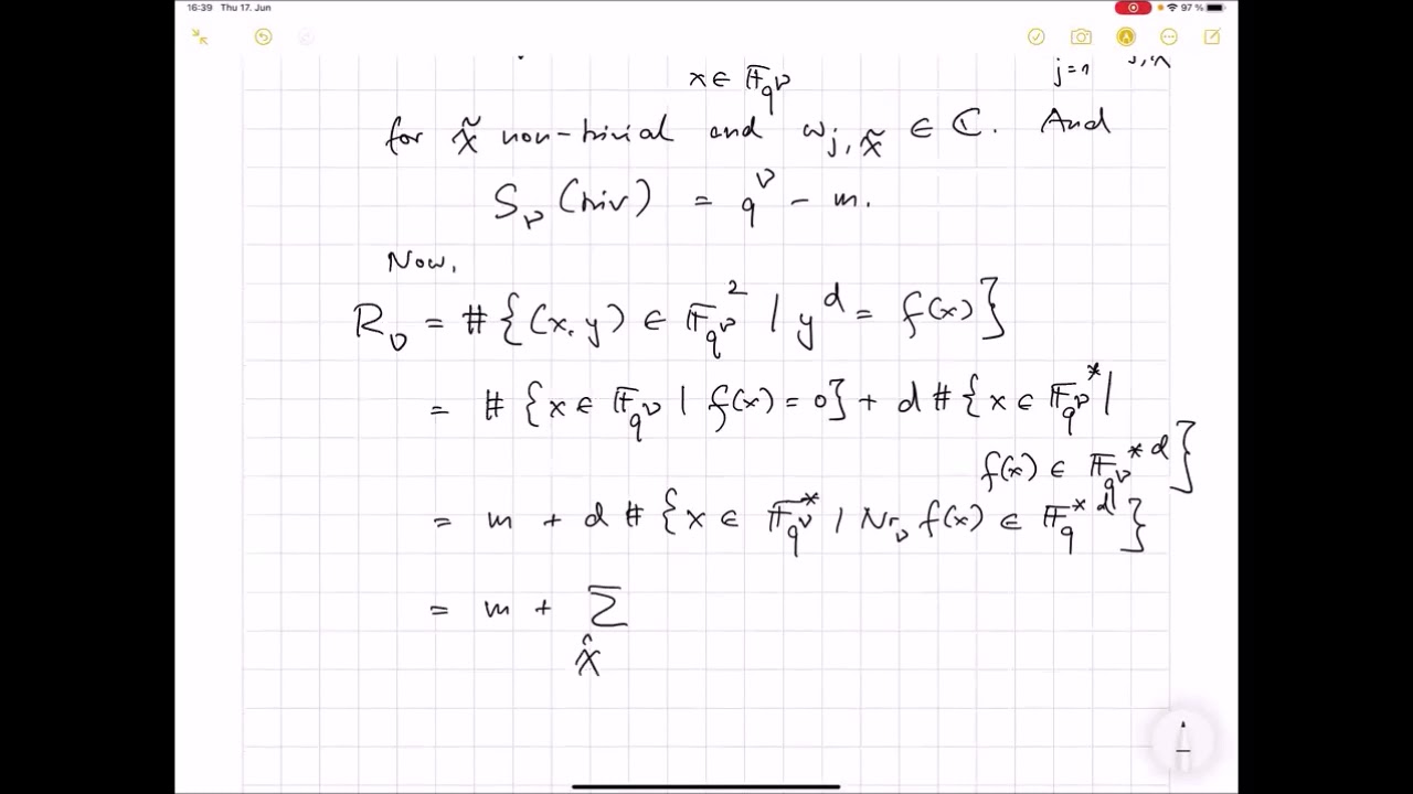 Valentin Blomer: The polynomial method for point counting and exponential sums, Lecture IV - YouTube